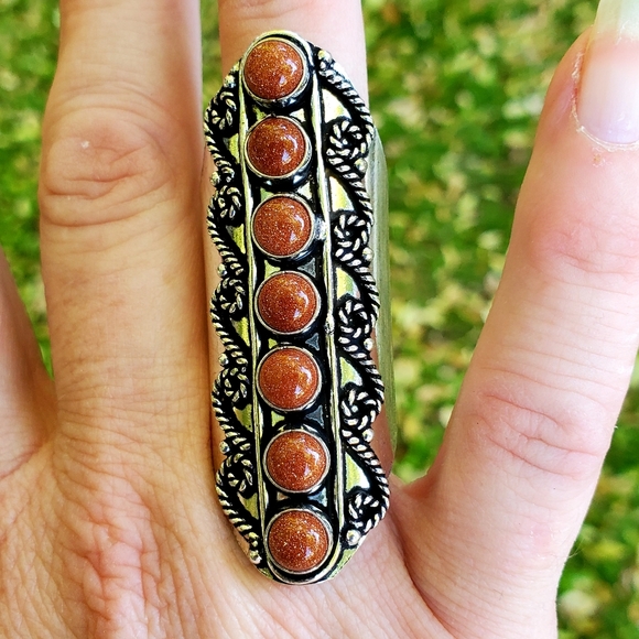 Handmade | Jewelry | New 7 Stone Sun Sitara Sunstone Sandstone ...